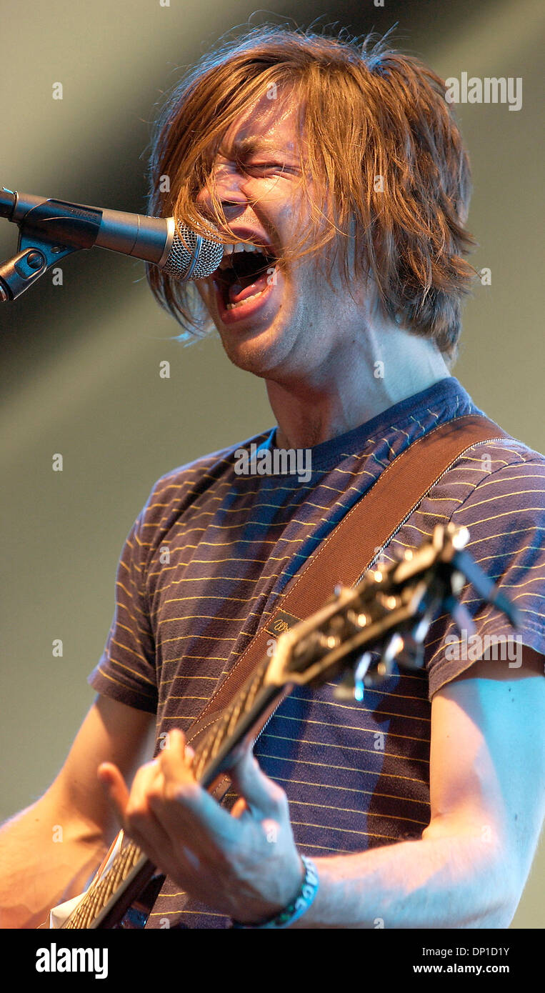 Apr 29, 2006; Indio, CA, USA; SAM FORREST of 'Nine Black Alps' performing at the Coachella ...