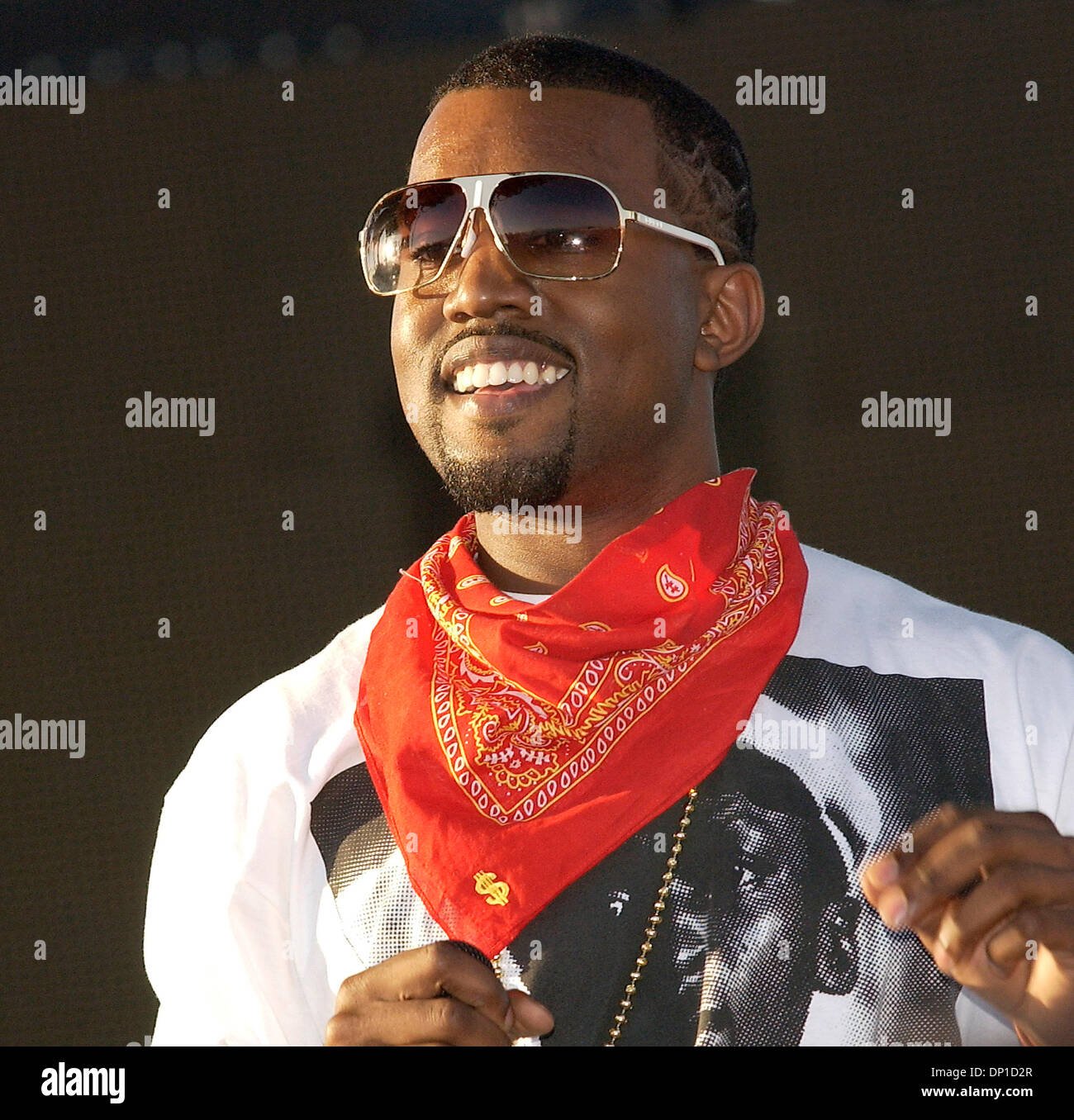 Apr 29, 2006; Indio, CA, USA; Rapper KANYE WEST performing at the ...