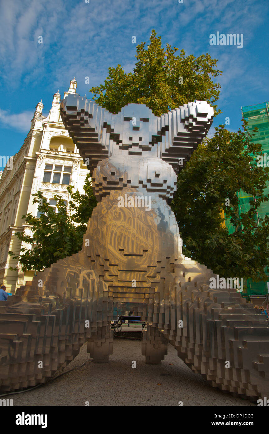 Prague david cerny sculpture hi-res stock photography and images - Alamy