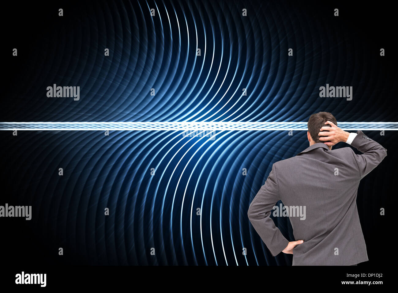 Man scratching head back hi-res stock photography and images - Alamy