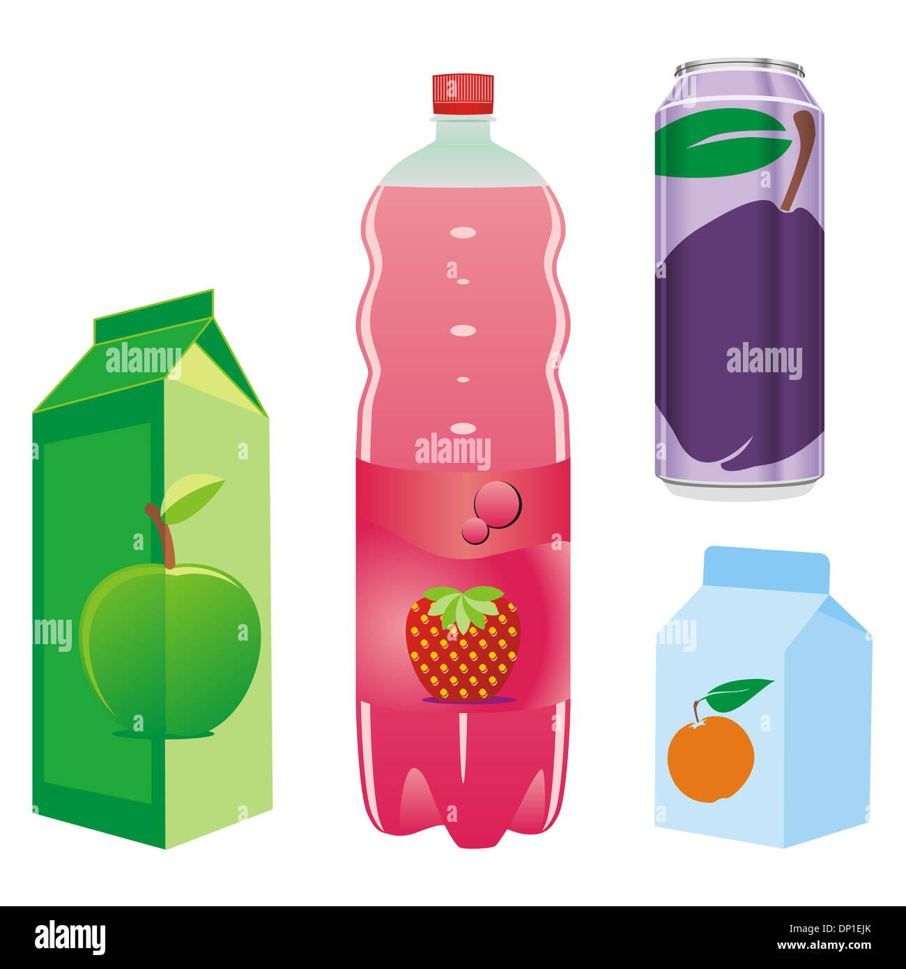 isolated fruit juice recipients Stock Photo - Alamy