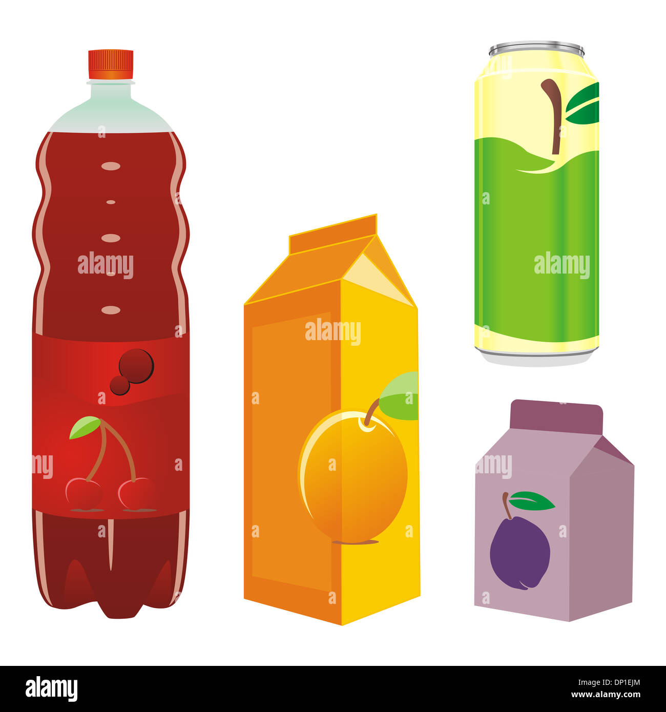 isolated fruit juice recipients Stock Photo - Alamy
