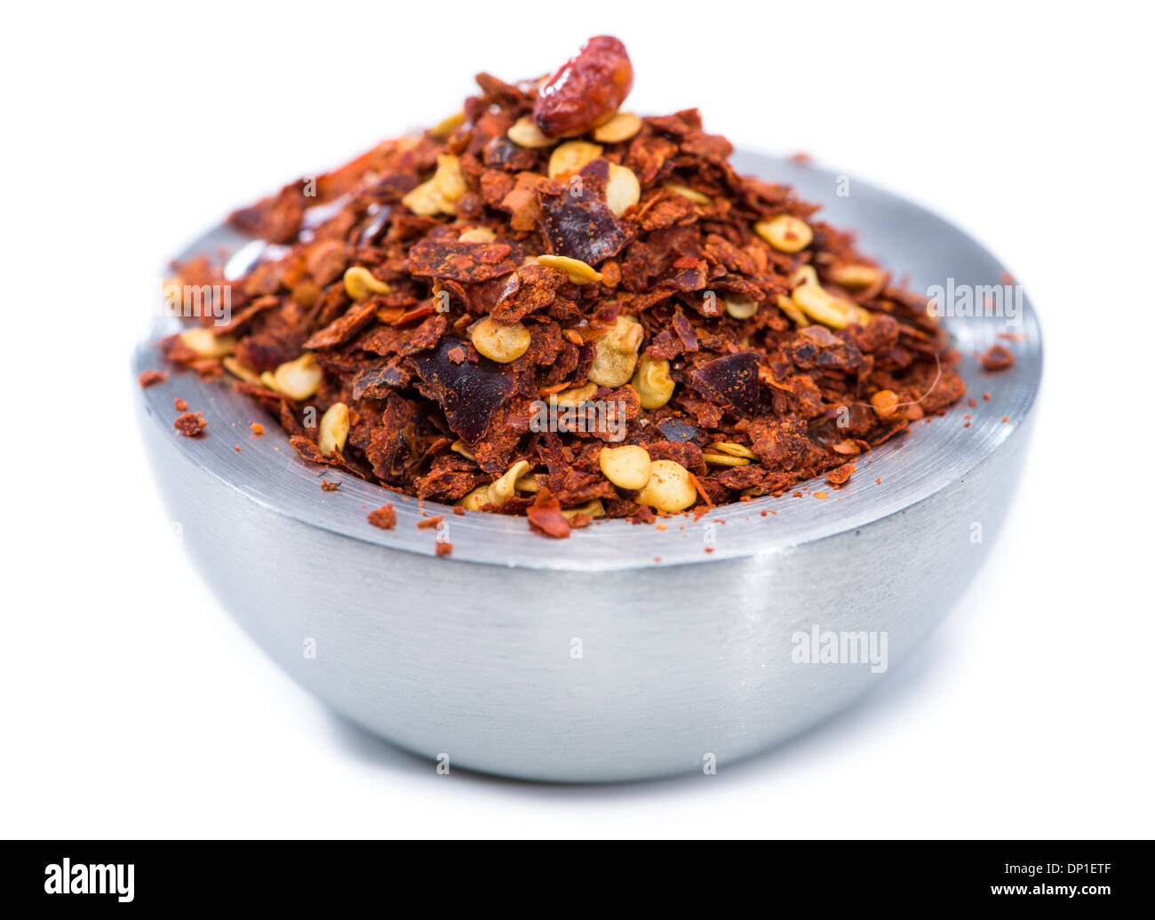 Chilli Spice in a small Bowl isolated on white background Stock Photo ...