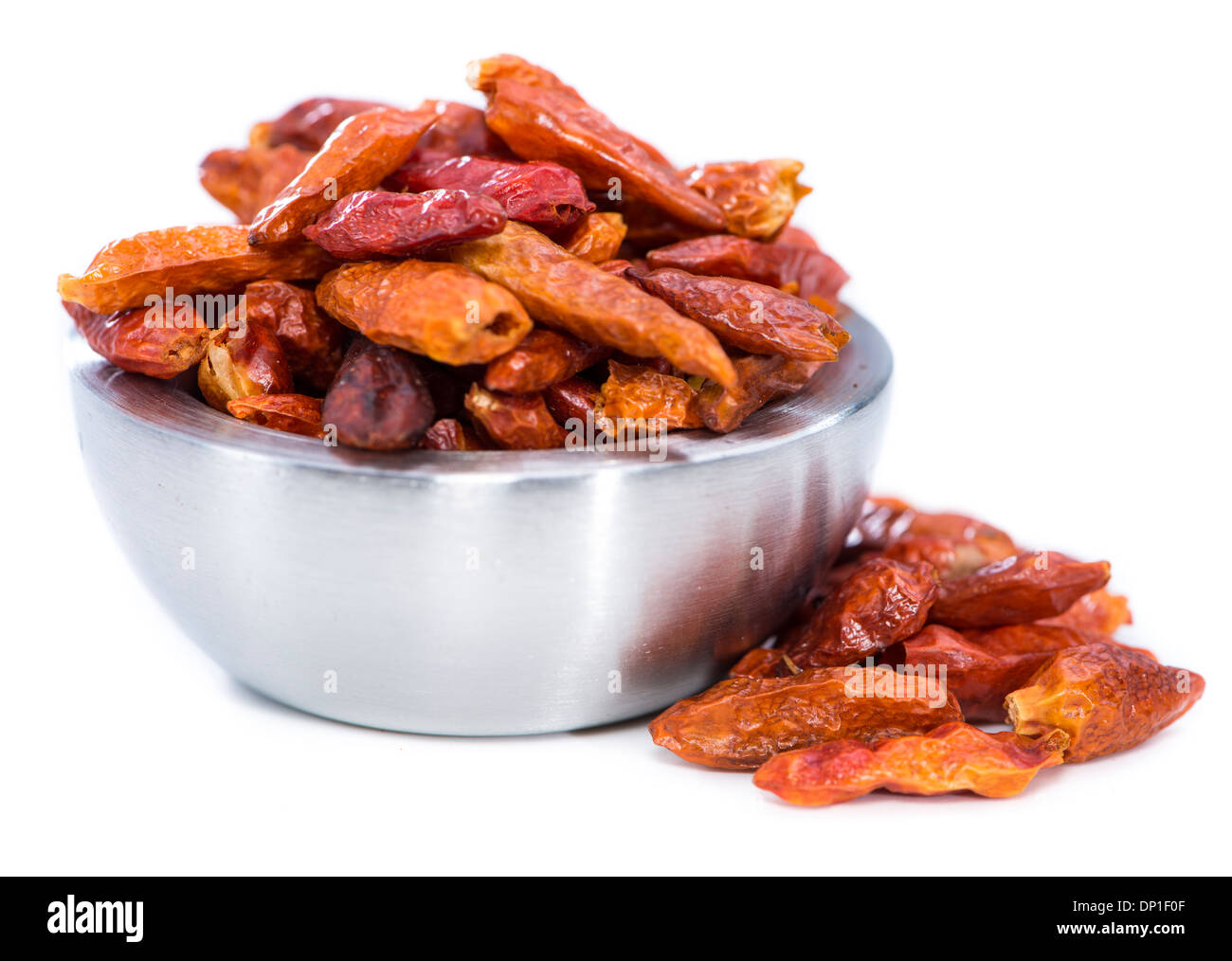 Chilli Spice in a small Bowl isolated on white background Stock Photo ...