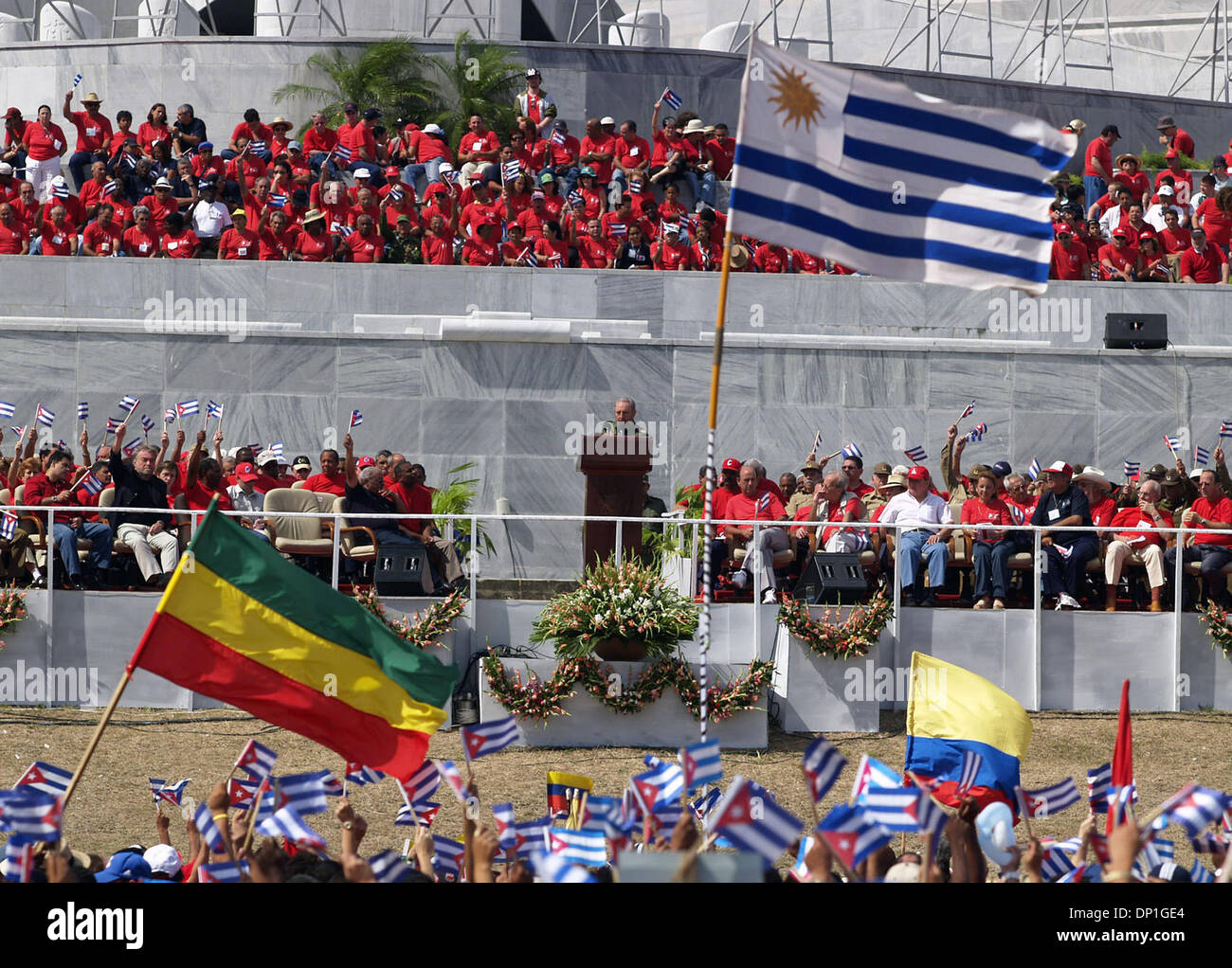 May 01, 2006; La Habana, CUBA; President of Cuba FIDEL CASTRO makes his ...