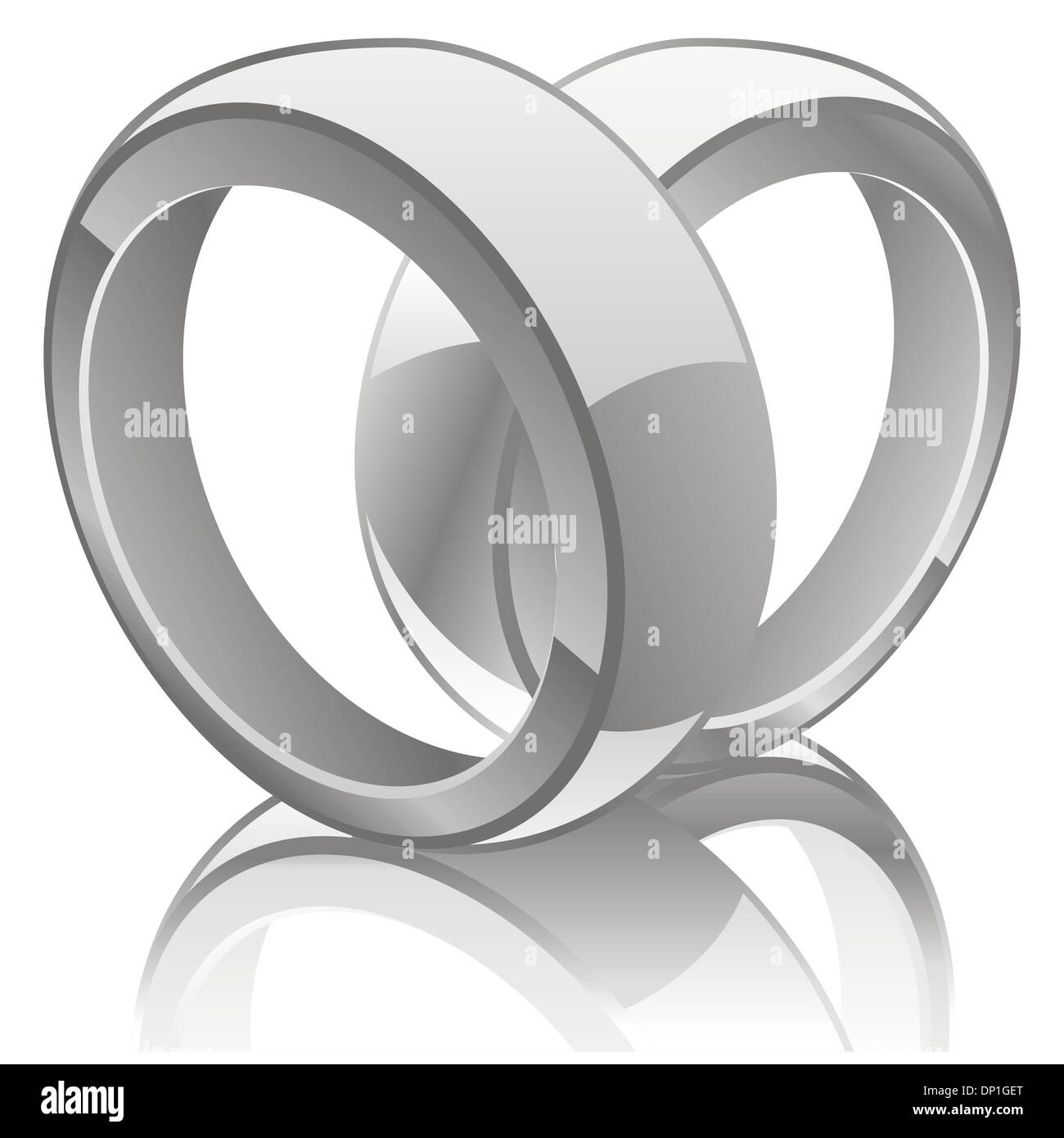 vector illustration of wedding rings Stock Photo - Alamy