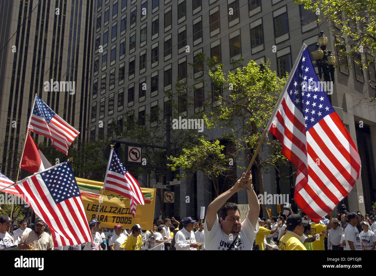 May 01, 2006; San Francisco, CA, USA; Immigrants and supporters march ... May 01, 2006; San Francisco, CA, USA; Immigrants and supporters march ...