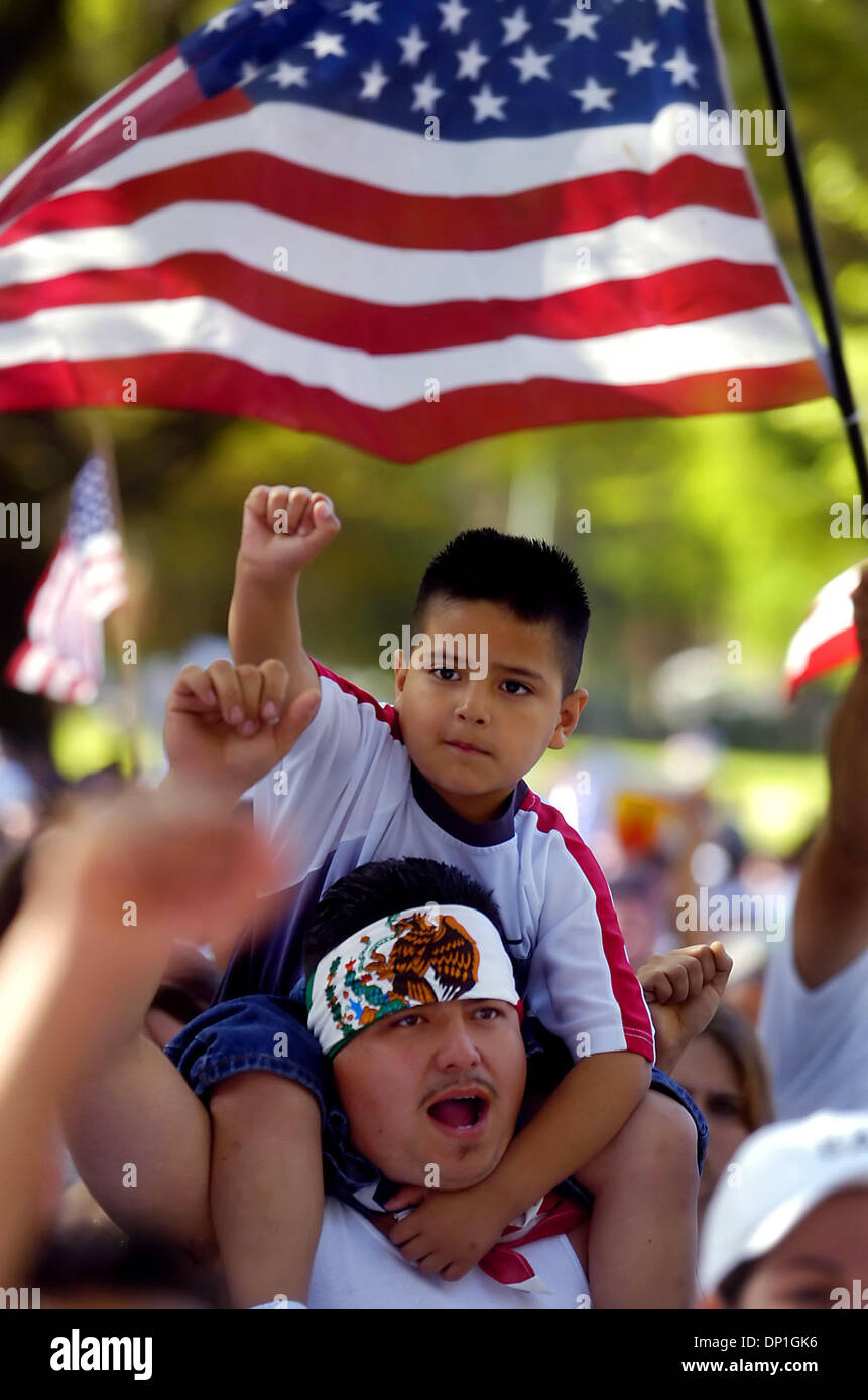 May 01, 2006; Sacramento, CA, USA; Saul Tirado, and his son Jesus ...