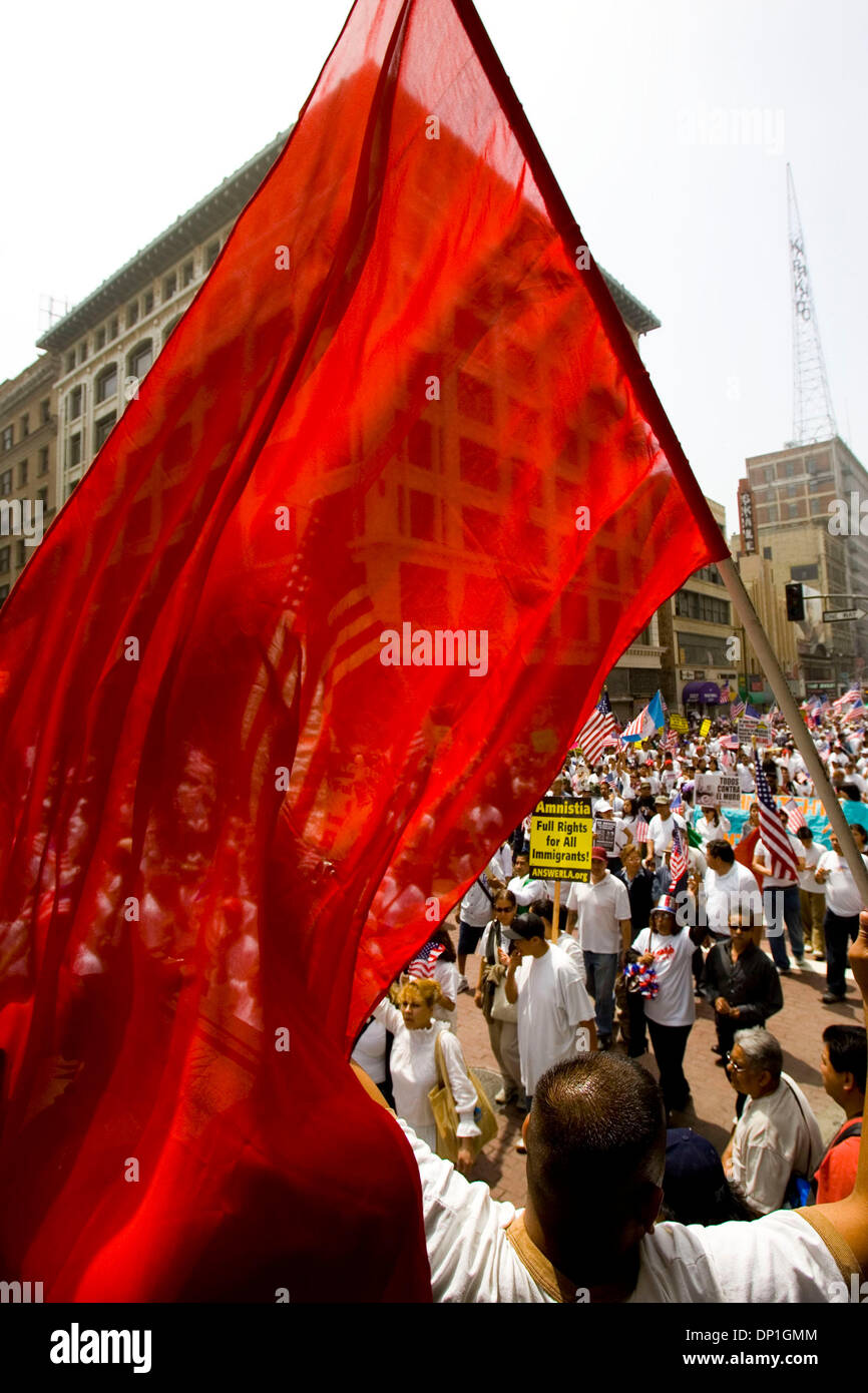 May 01, 2006; Los Angeles, CA, USA; Hundreds of thousands of protestors ...