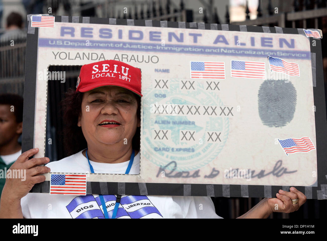 May 01, 2006; Los Angeles, CA, USA; Thousands of demonstrators march ...