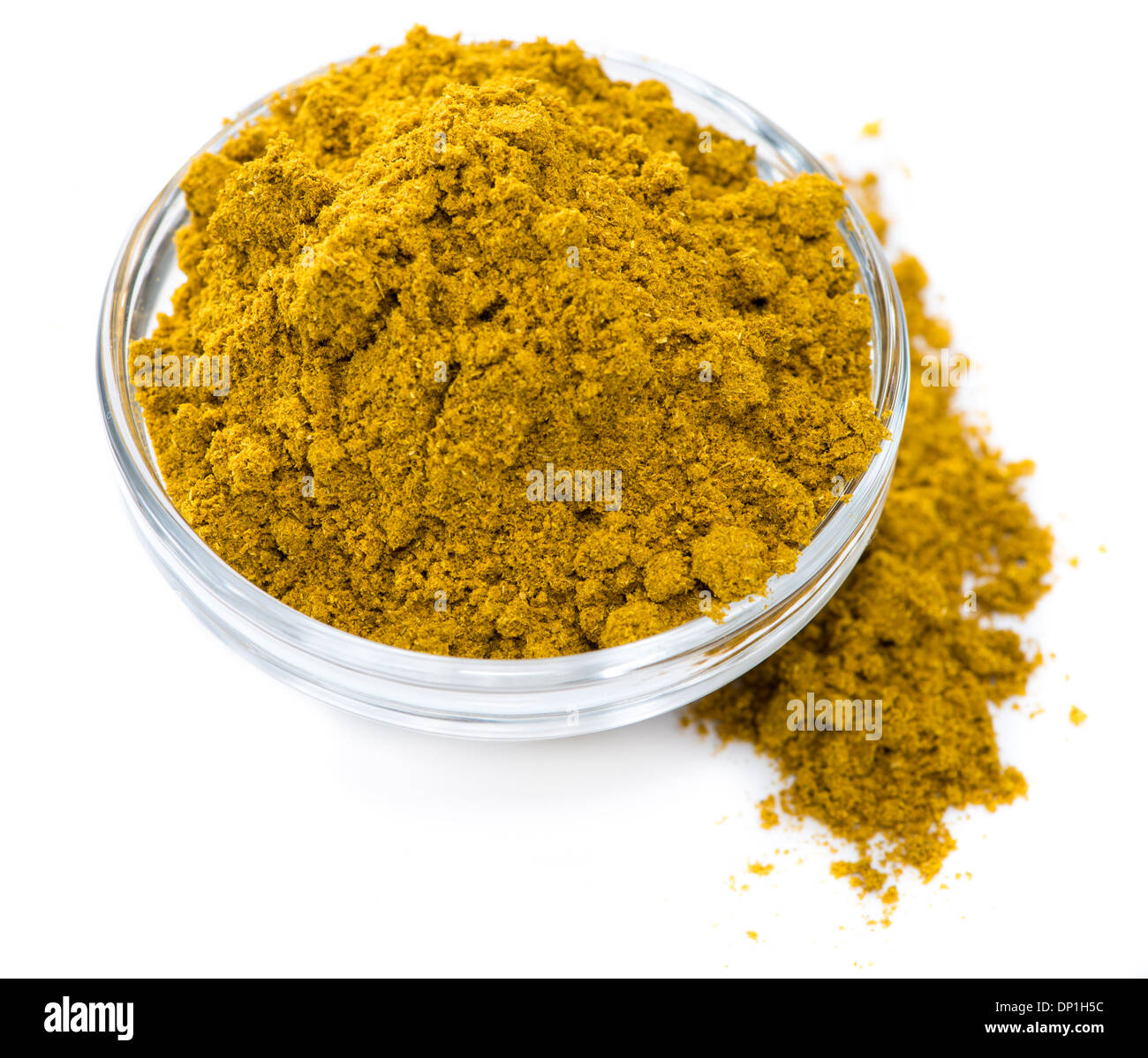 Portion of Curry isolated on white background Stock Photo - Alamy