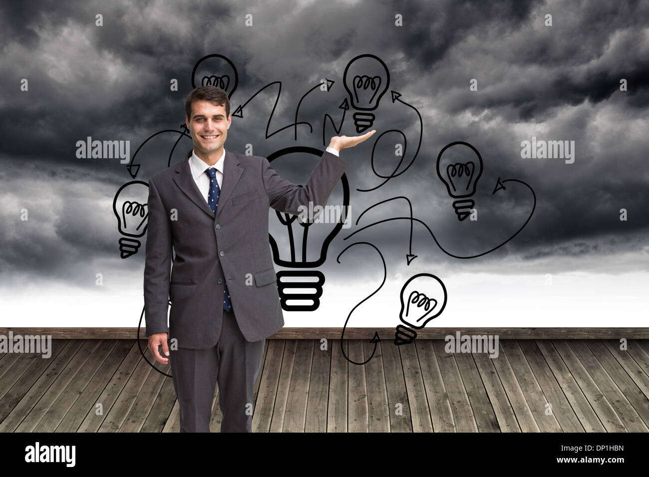 Happy presenting hi-res stock photography and images - Alamy