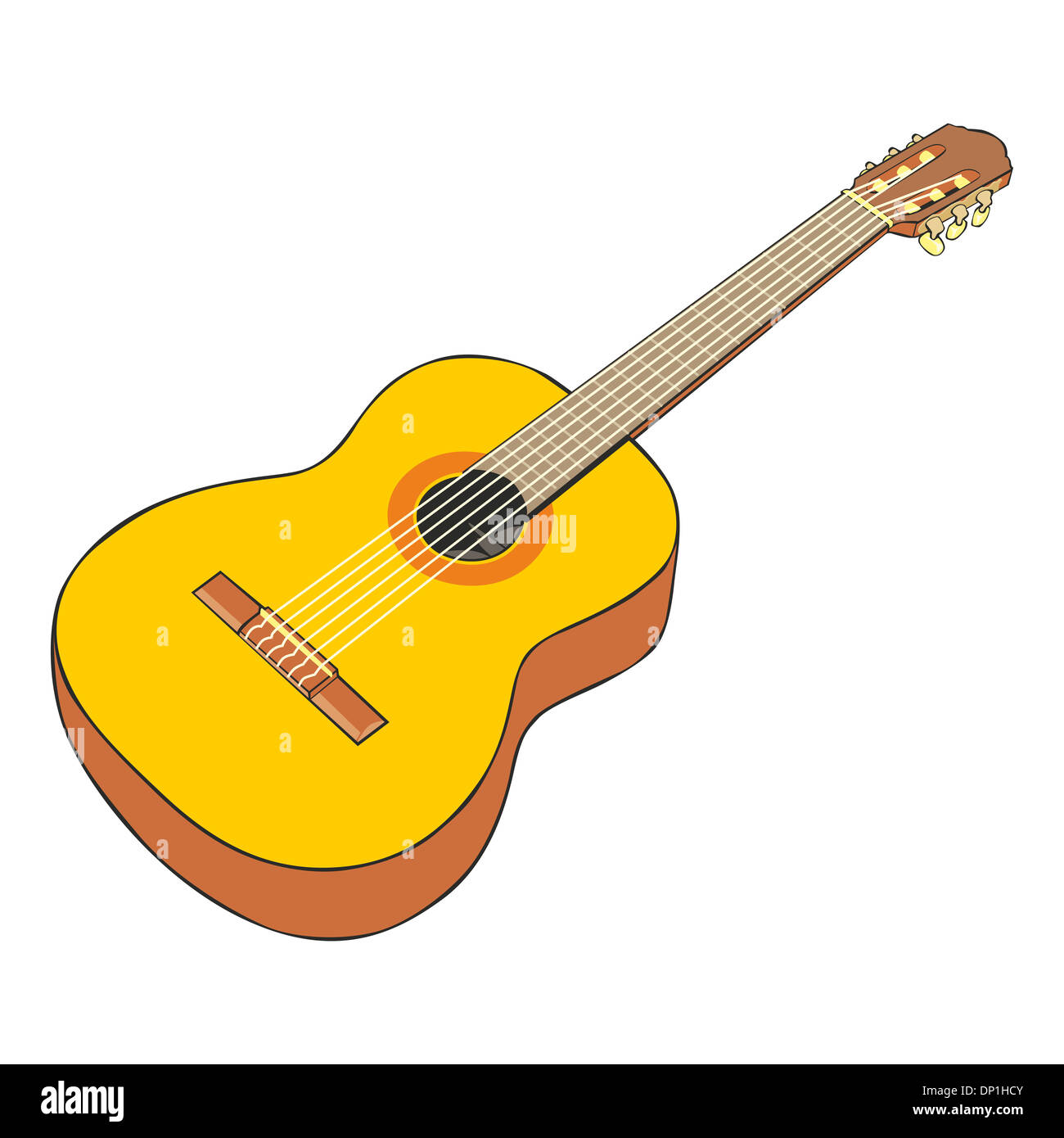 illustration of classic guitar Stock Photo - Alamy