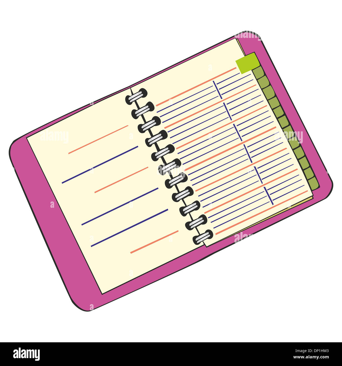 illustration of one notebook Stock Photo - Alamy