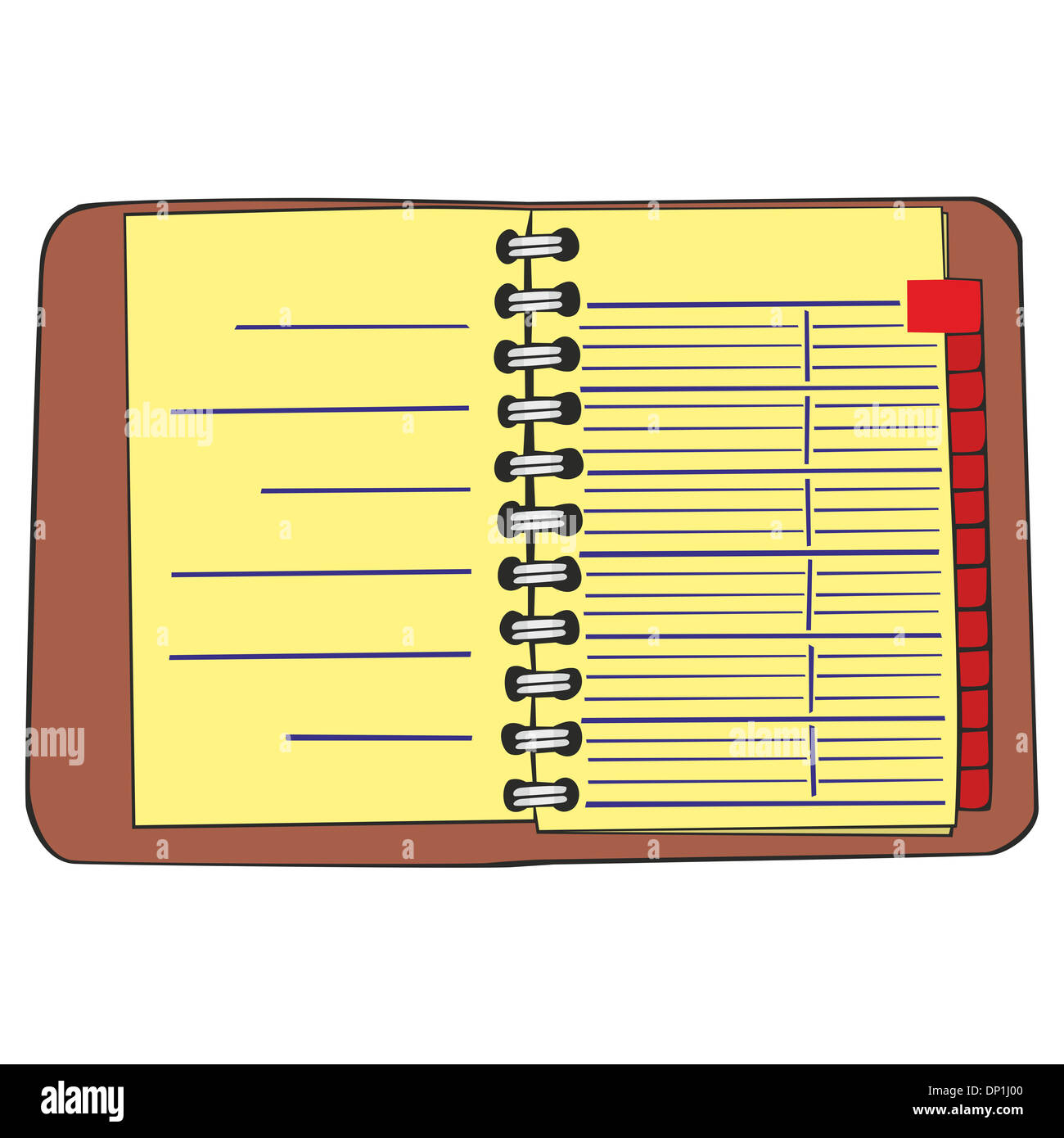 illustration of one notebook Stock Photo - Alamy