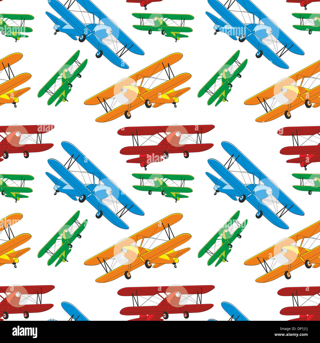 vector illustration seamless pattern of colored airplanes Stock Photo ...