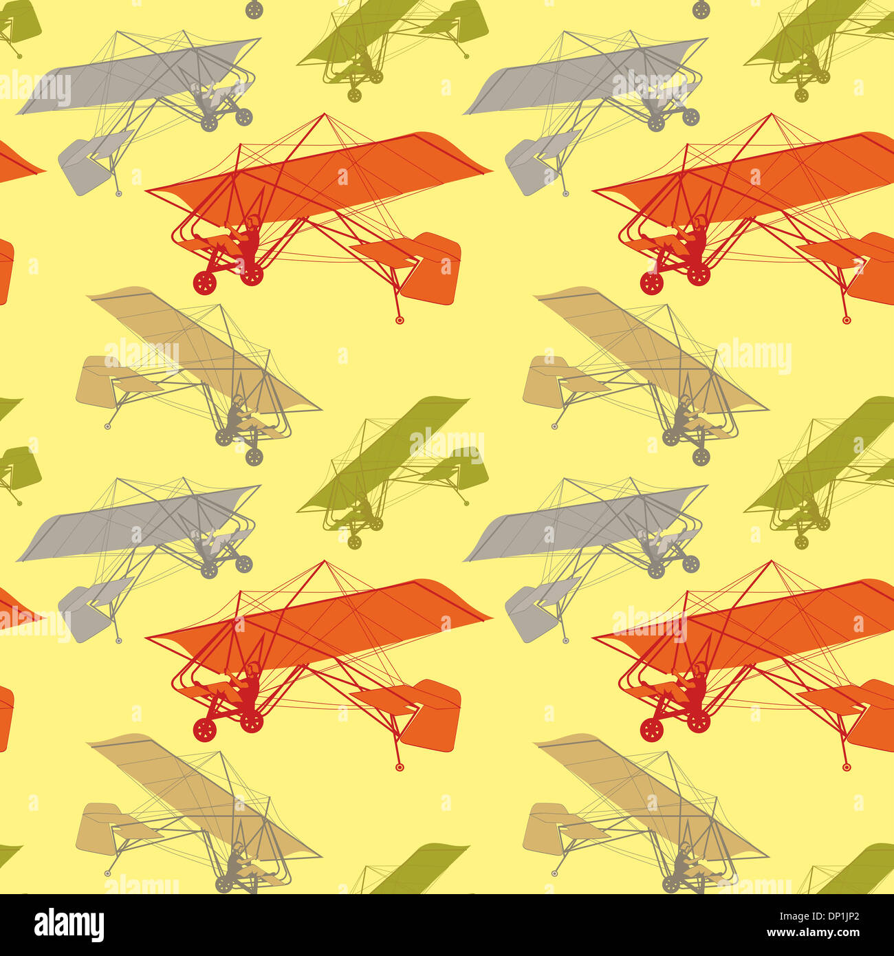 illustration seamless pattern with isolated gliders Stock Photo - Alamy