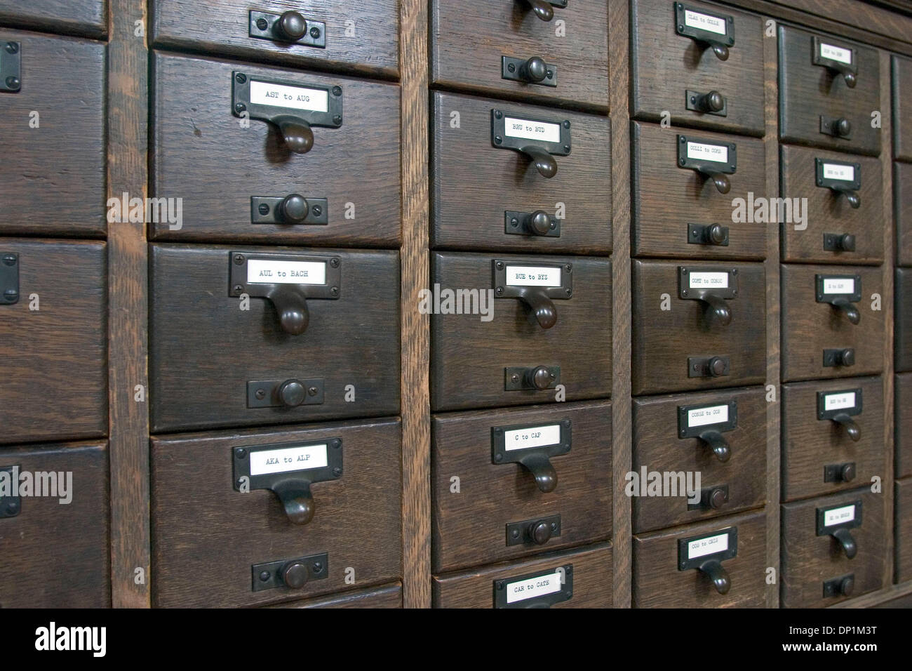 May 05, 2006; Los Angeles, CA, USA; The card catalog at Hoose library ...