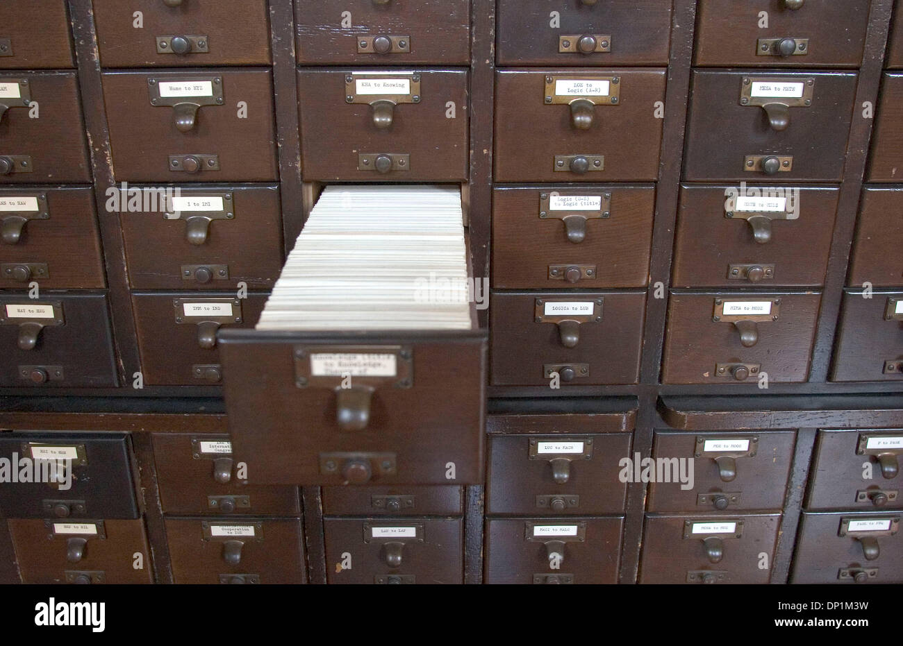 May 05, 2006; Los Angeles, CA, USA; The card catalog at Hoose library ...