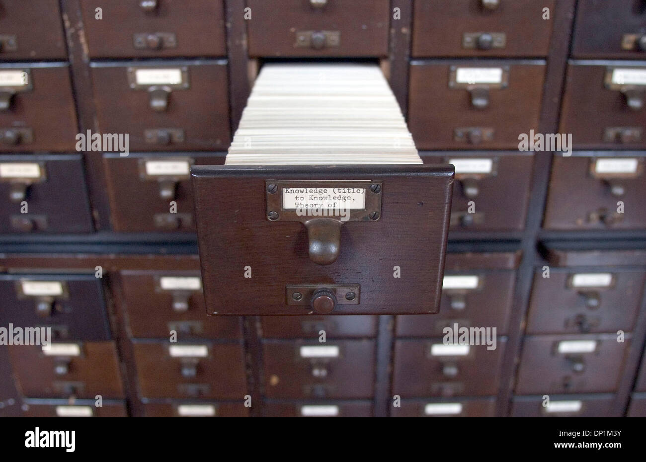 May 05, 2006; Los Angeles, CA, USA; The card catalog at Hoose library ...