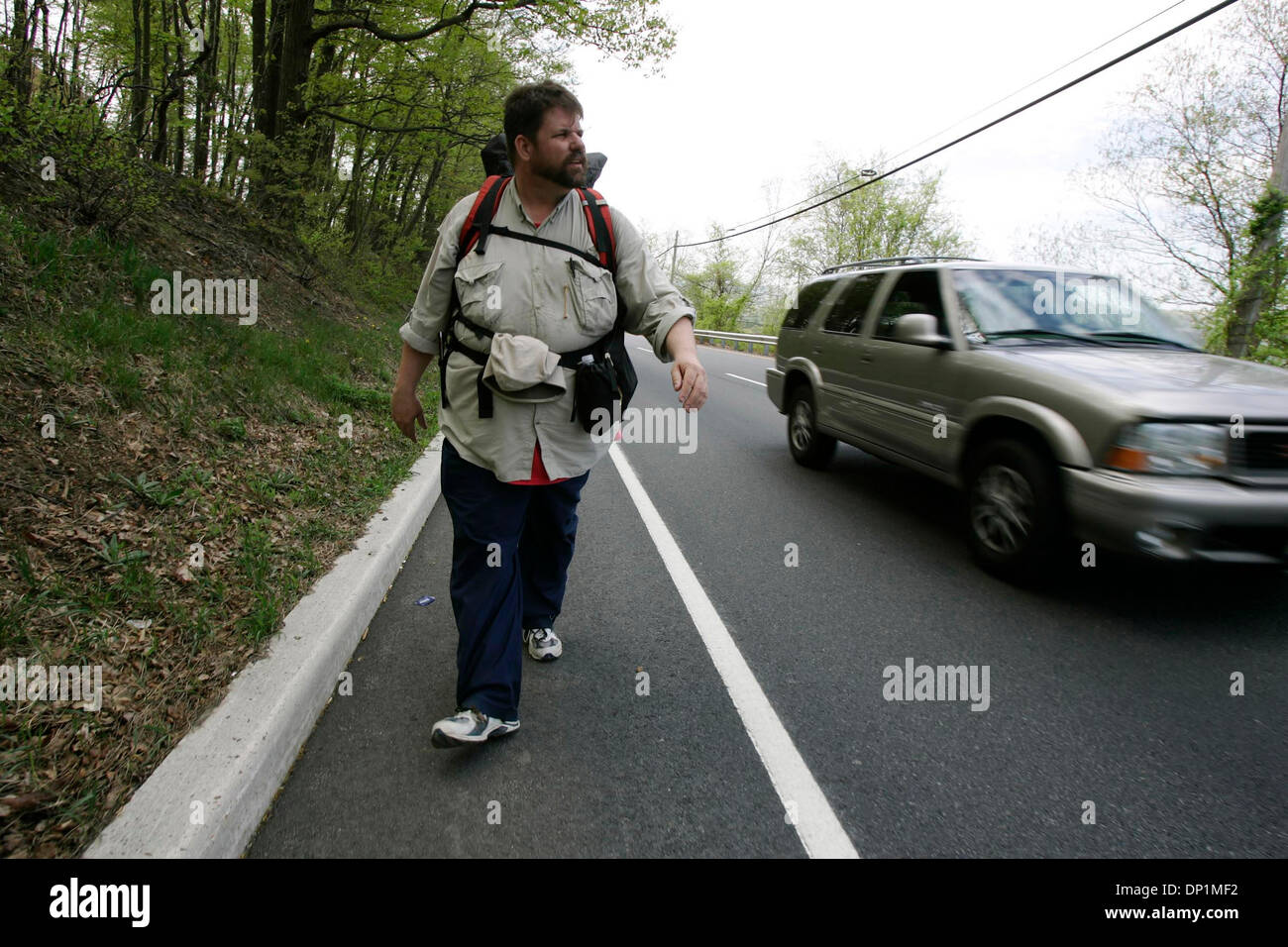 May 06, 2006; Hackettstown, NJ, USA; Negotiating speeding cars and a ...