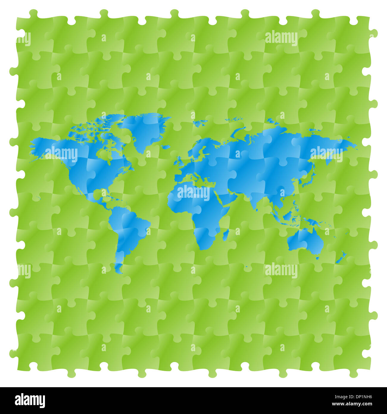 vector world map with puzzle pattern Stock Photo - Alamy