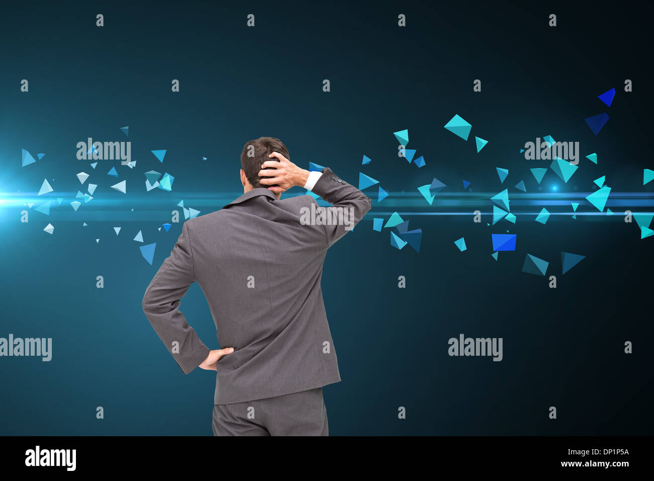 Man scratching head back hi-res stock photography and images - Alamy