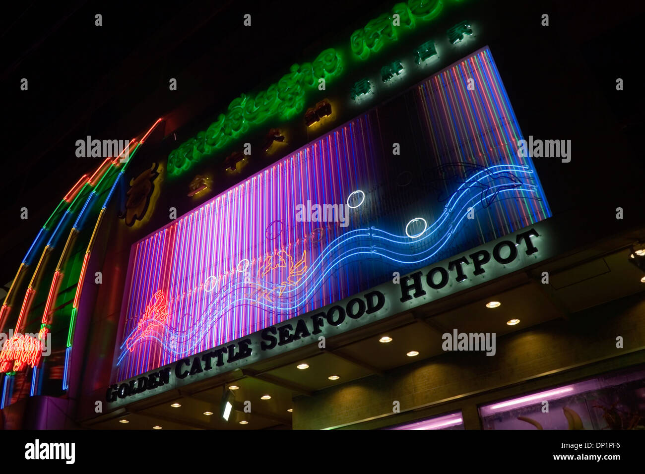 Tourists and local people visit the Golden Cattle Seafood Hotpot ...