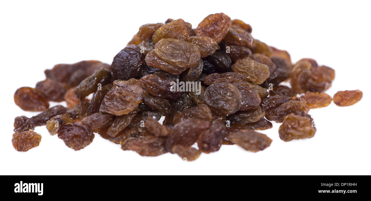 Raisins isolated on white background Stock Photo - Alamy