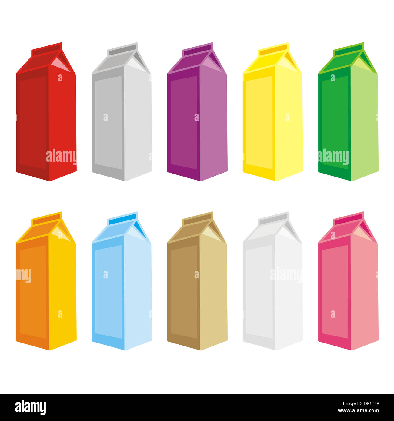 vector illustration of isolated carton boxes Stock Photo - Alamy