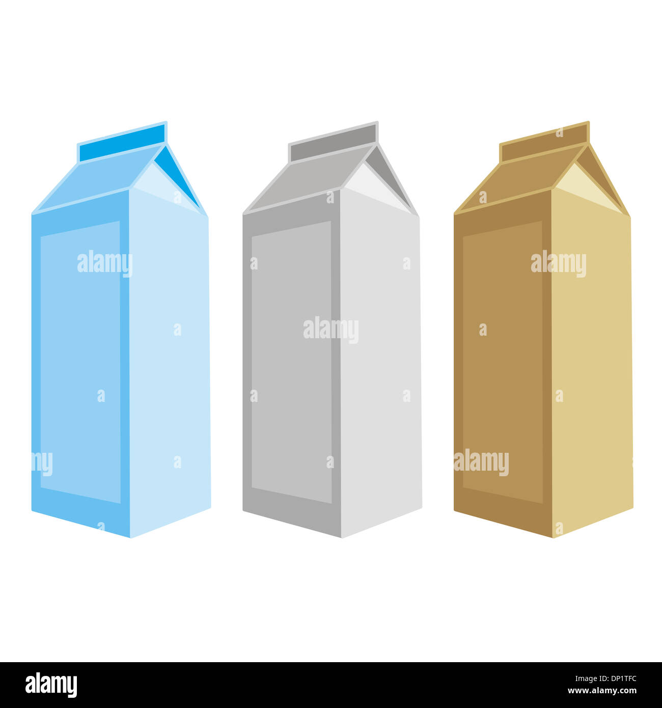 vector illustration of isolated carton boxes Stock Photo - Alamy