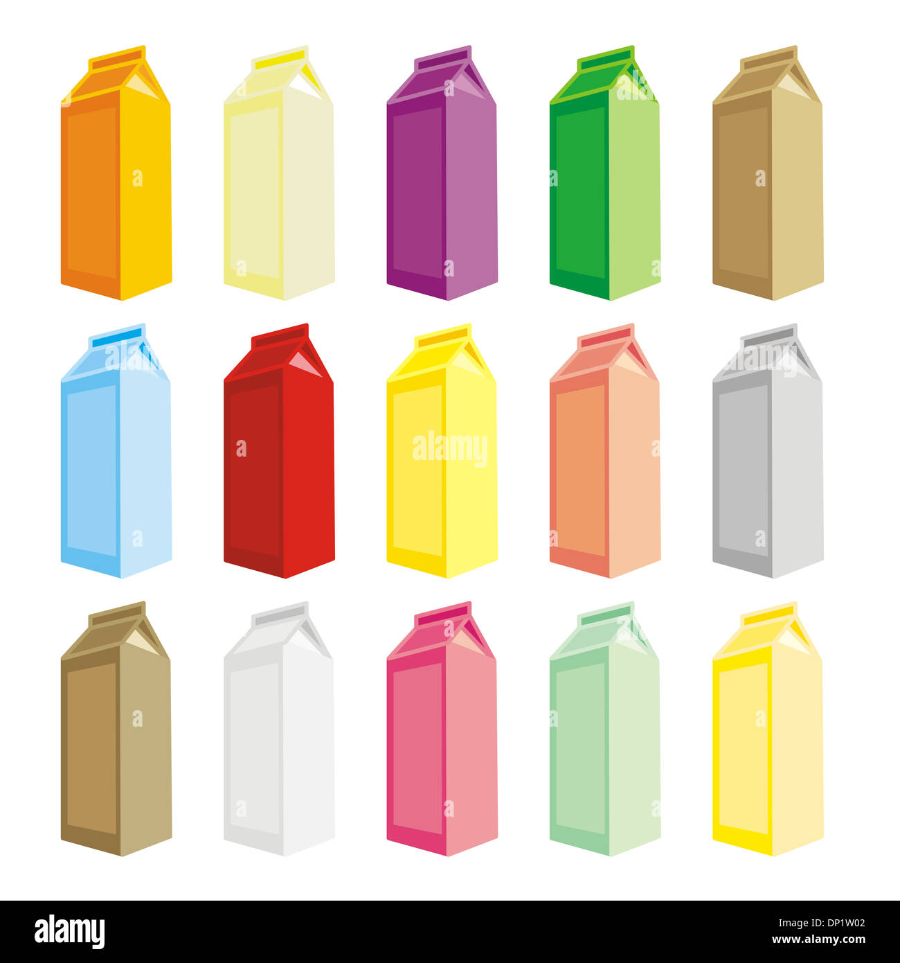 vector illustration of isolated carton boxes Stock Photo - Alamy