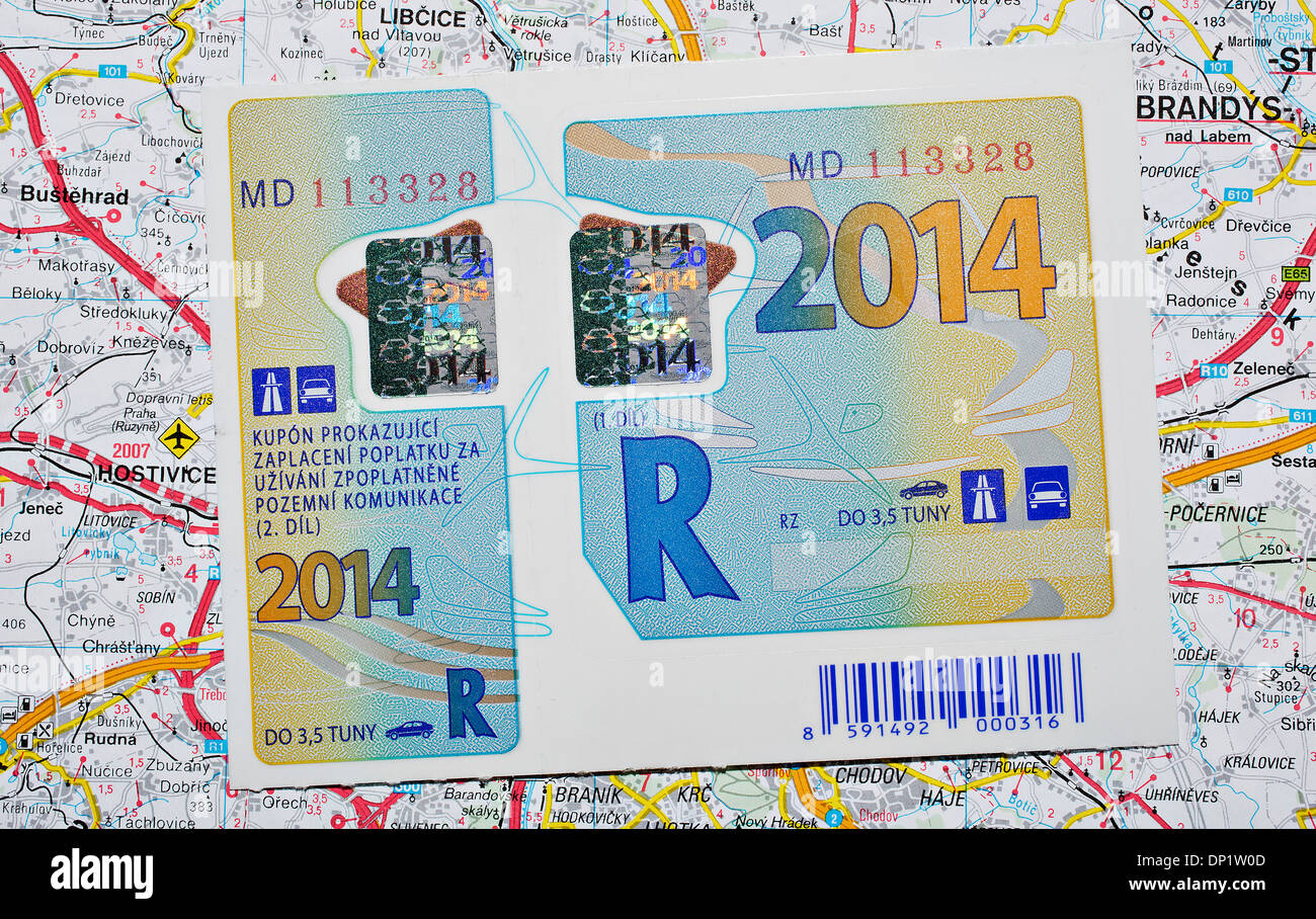 Czech highway vignette hi-res stock photography and images - Alamy