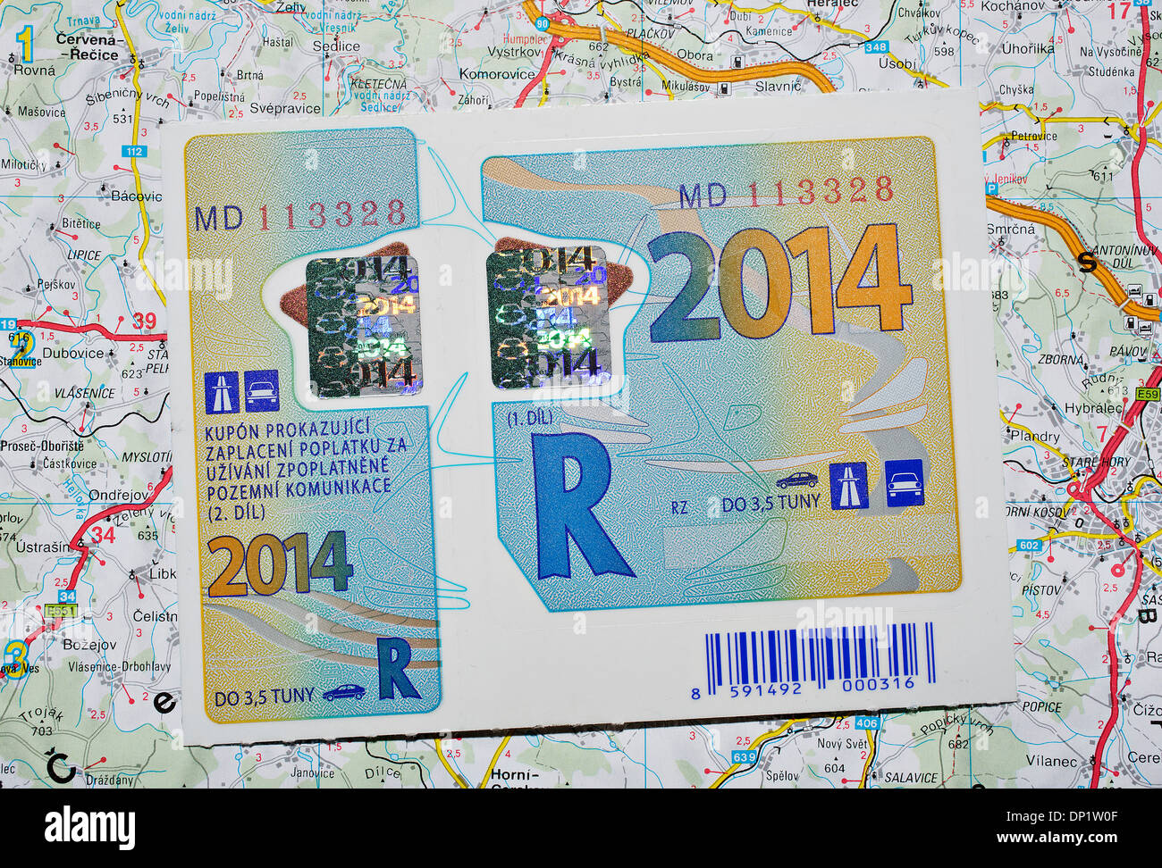 Czech highway vignette hi-res stock photography and images - Alamy