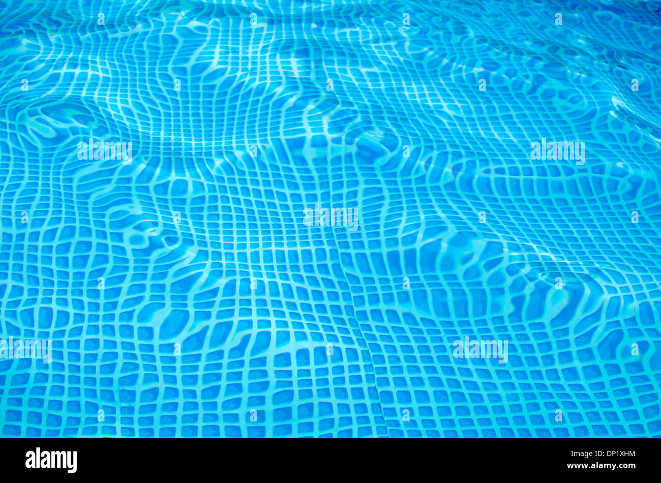 Abstract Blue Checked Bottom of a Wavy Pool 2 Stock Photo - Alamy