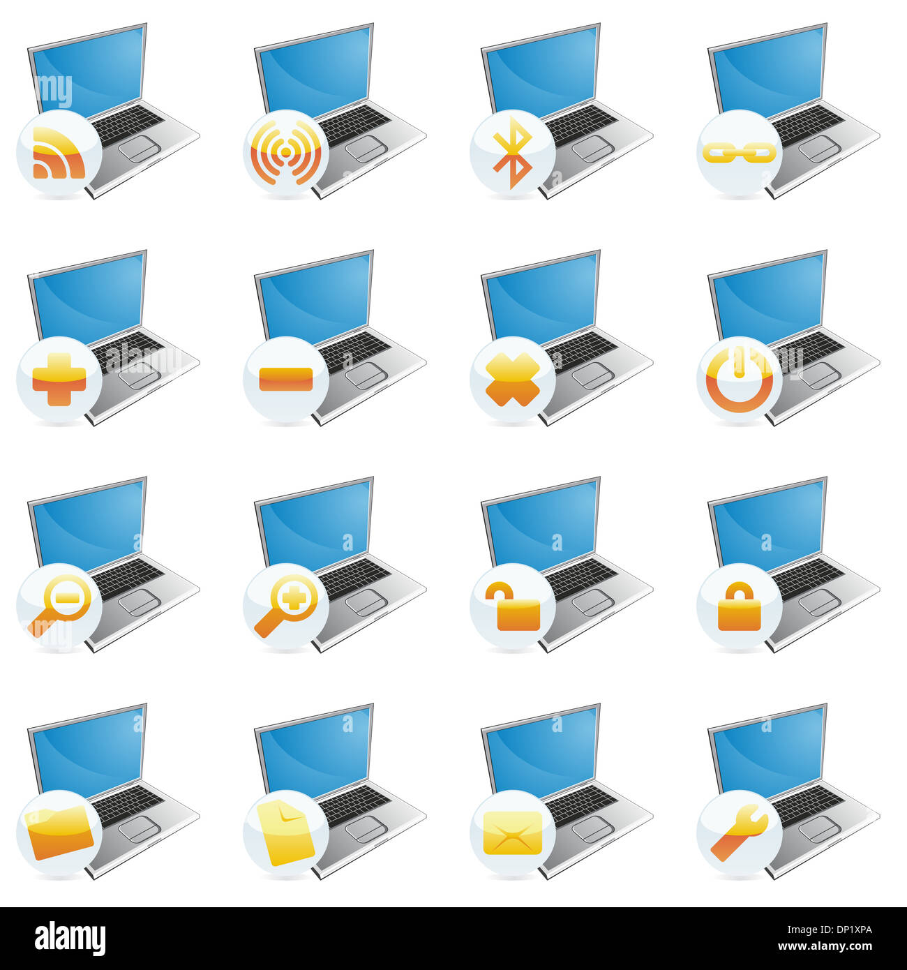 isolated internet icons Stock Photo - Alamy
