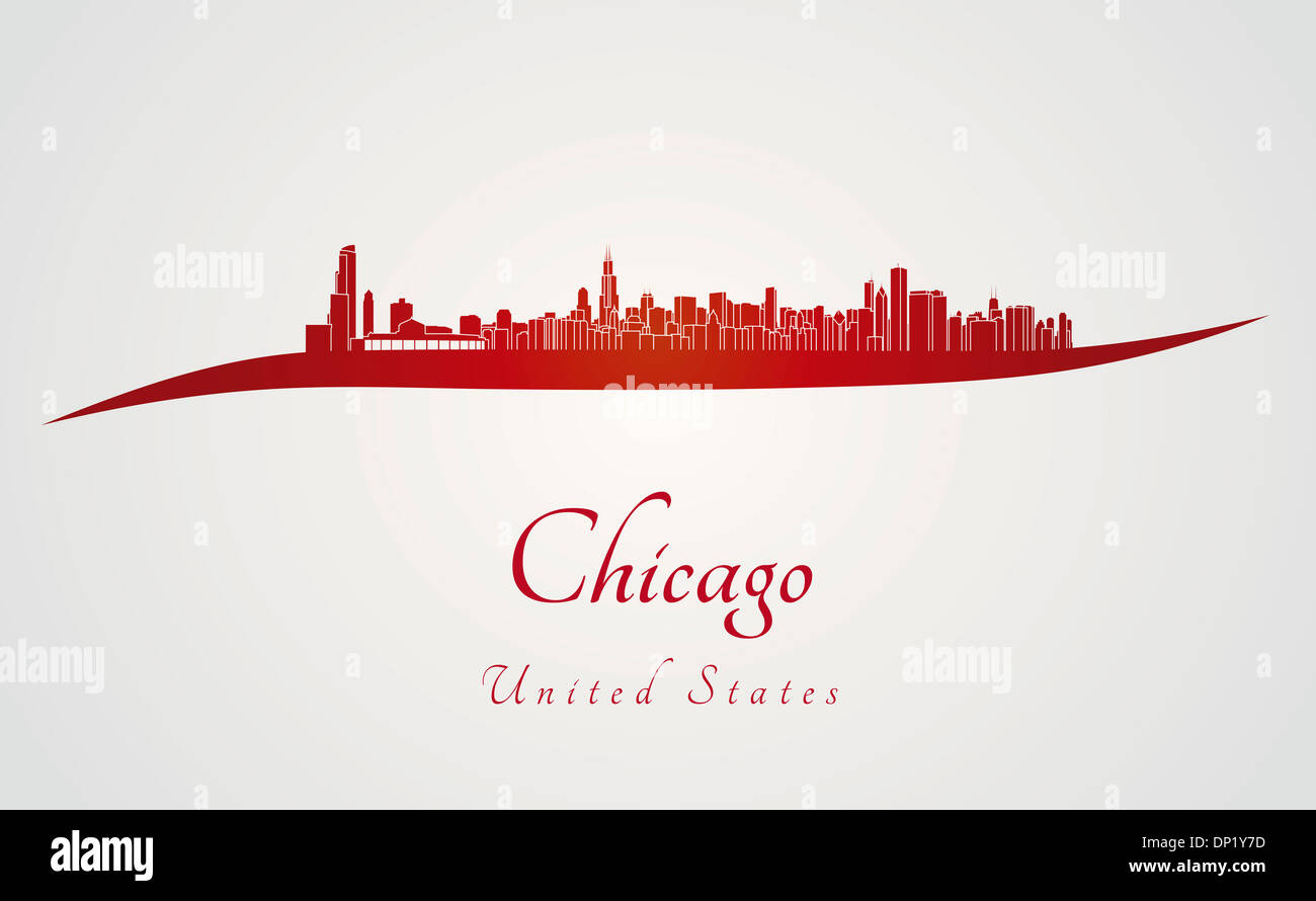 Chicago skyline illustration hi-res stock photography and images - Alamy