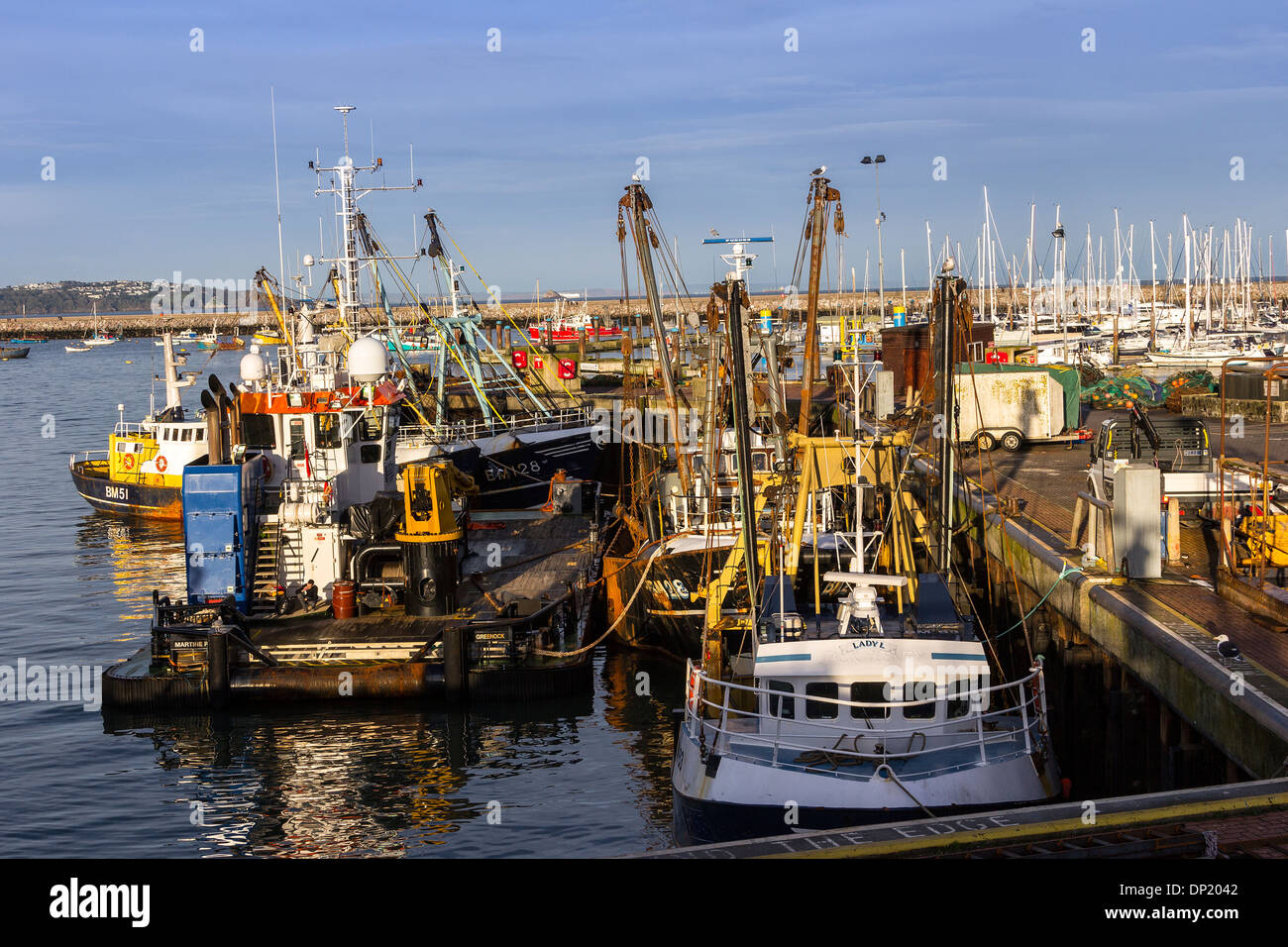 lobster pots,brixham trawler fleet,brixham harbour,the edge Stock Photo ...