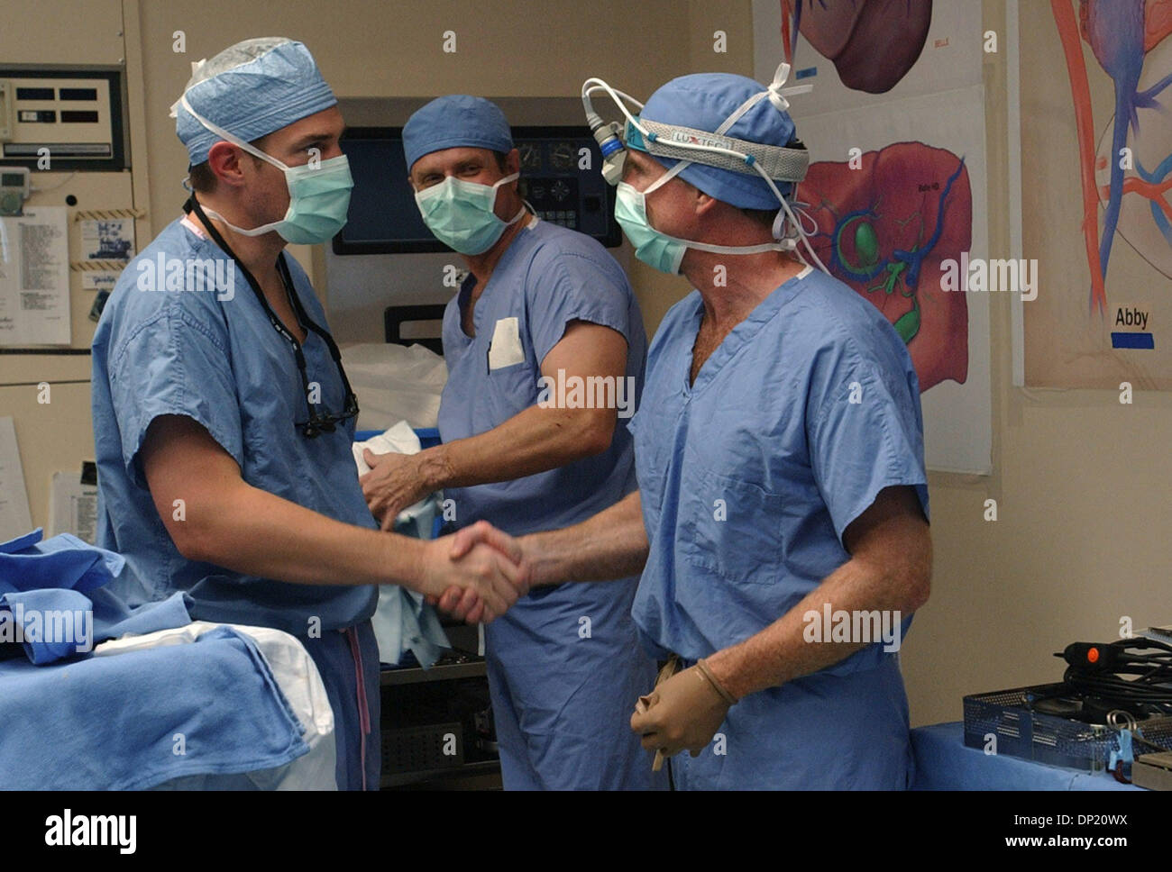 May 12, 2006; Rochester, MN, USA; Dr. Christopher Moir, right, shakes ...