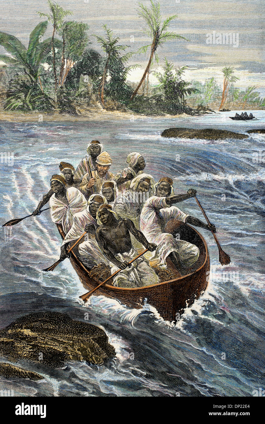 Henry Morton Stanley (1841-1904) expedition. British explorer. Stanley ...