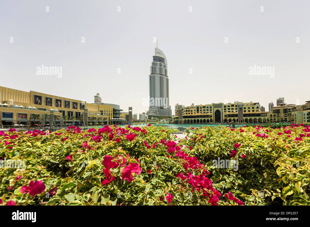 The Dubai Mall with the The Address Downtown Dubai skyscraper, Dubai ...