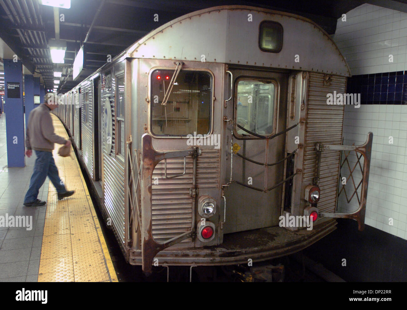 May 16, 2006; Manhattan, NY, USA; An E subway train at the World Trade ...