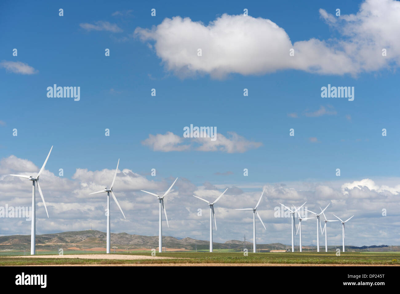 windmills for electric power production Stock Photo - Alamy