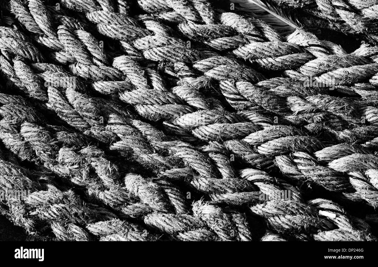Rope texture Black and White Stock Photos & Images - Alamy