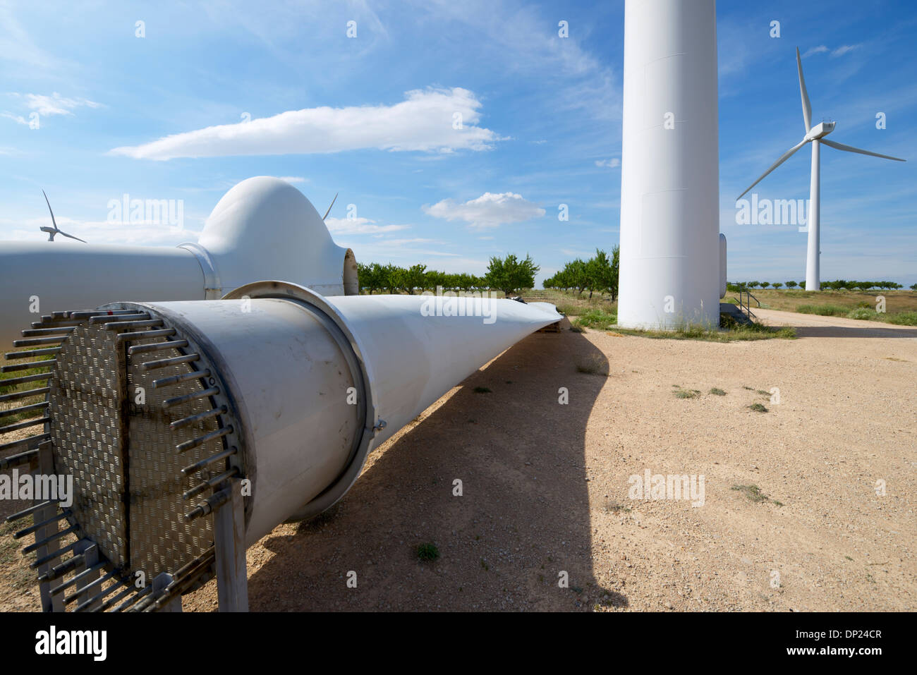 repair work on the propeller of a windmill Stock Photo - Alamy