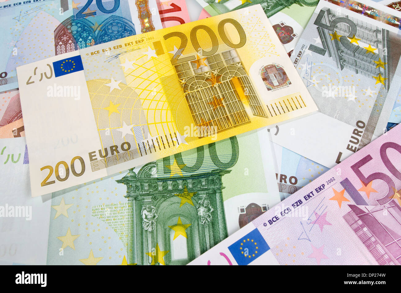 view of a diverse group of European banknotes Stock Photo - Alamy