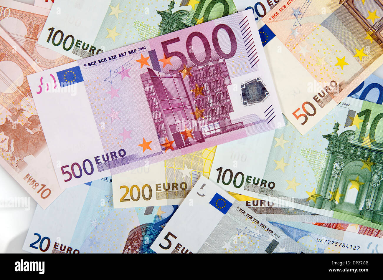 view of a diverse group of European banknotes Stock Photo - Alamy