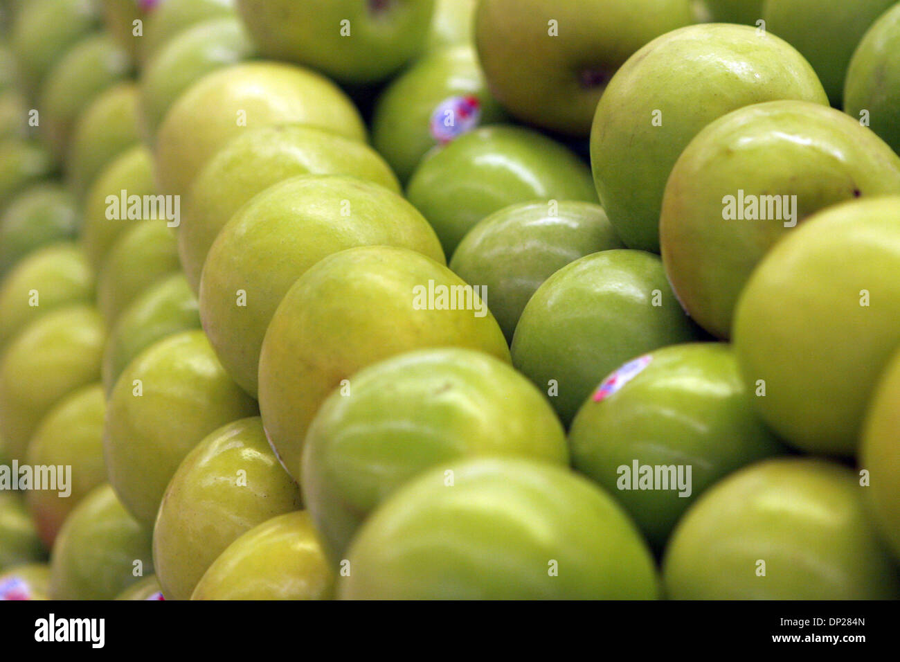 May 20, 2006; Los Angeles, CA, USA; Granny Smith apples for sale at the ...