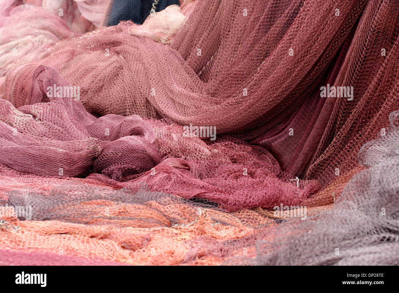 Colorful fishing nets Stock Photo - Alamy