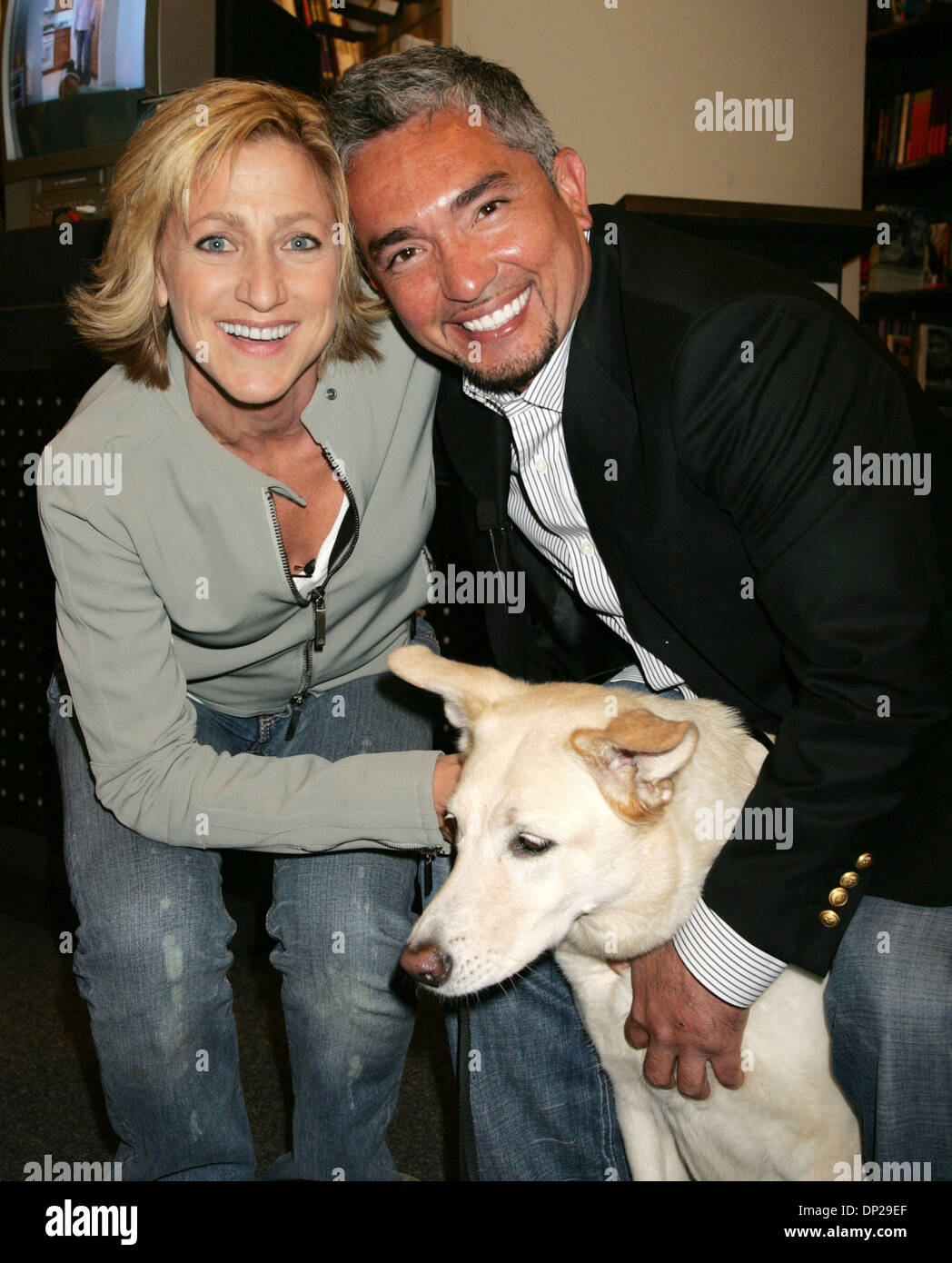 May 23, 2006; New York, NY, USA; Actress EDIE FALCO and her dog MARLEY ...